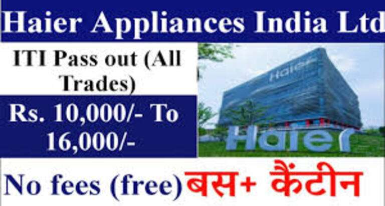 Haier Appliances Indian Pvt Ltd Company Job